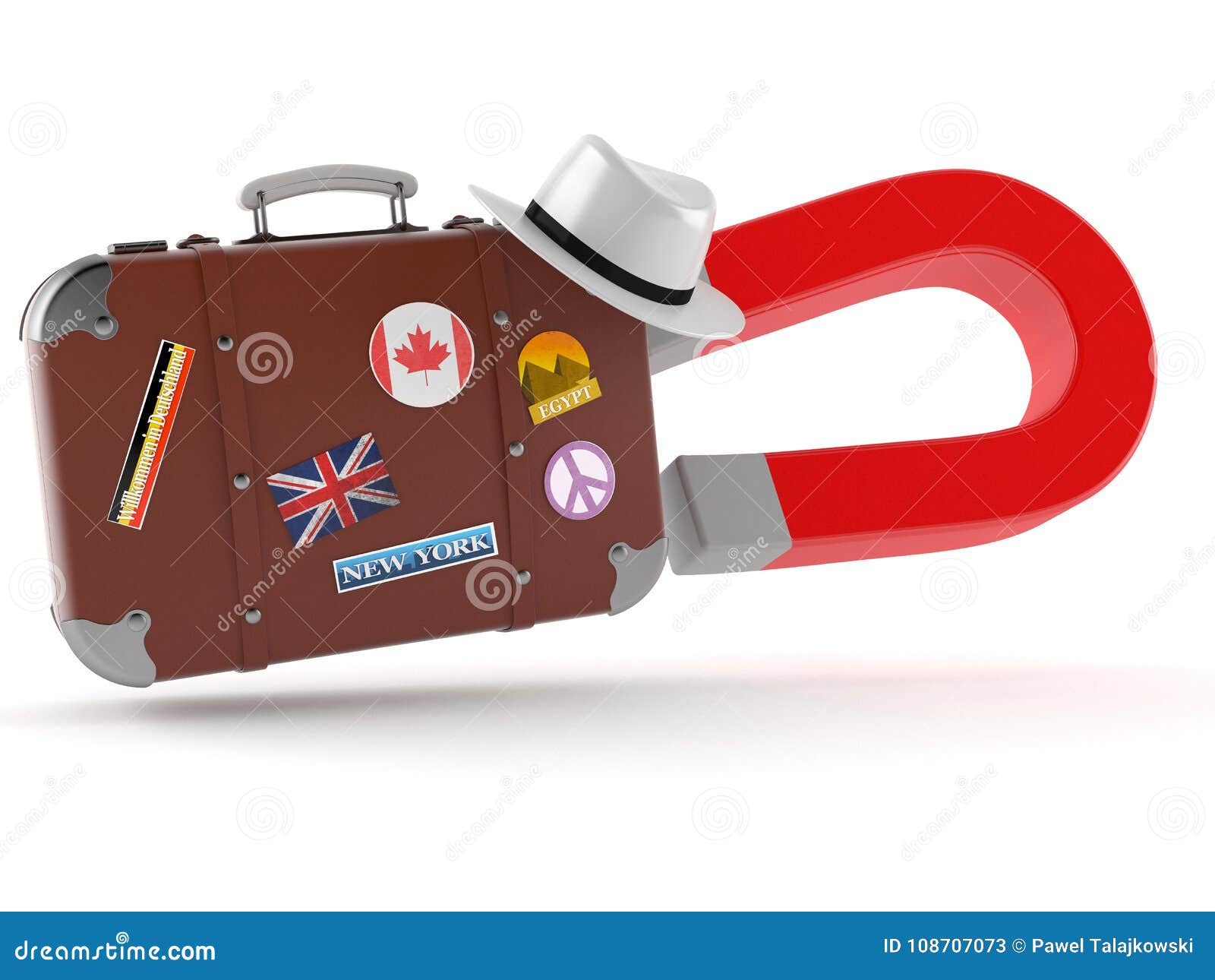 Travel case with magnet stock illustration. Illustration of magnet ...