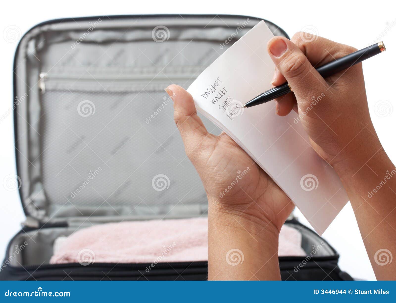 Travel check list stock photo. Image of check, ballpoint - 3446944