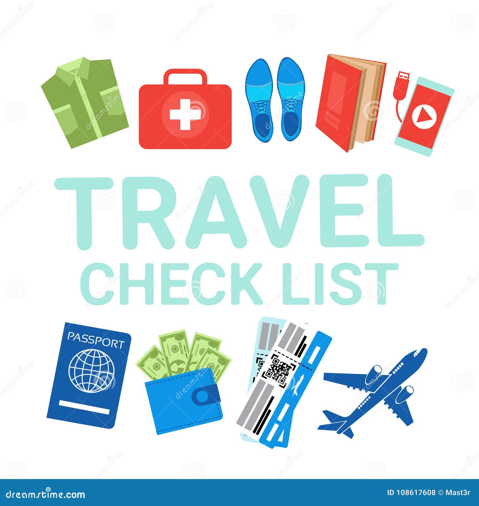 Pack This Classic Checklist Clipart