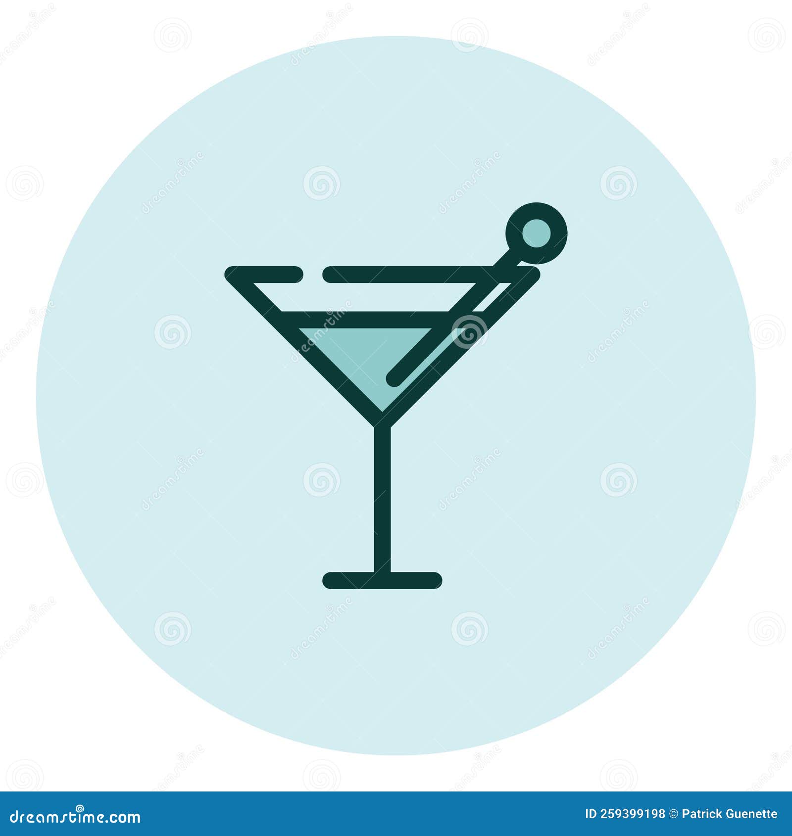 Travel coctail, icon stock vector. Illustration of style - 259399198