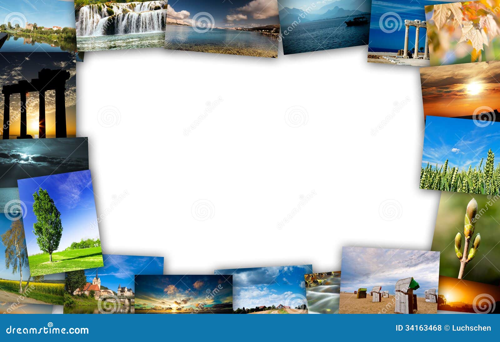 Travel collage stock photo. Image of postcards, abstract - 34163468