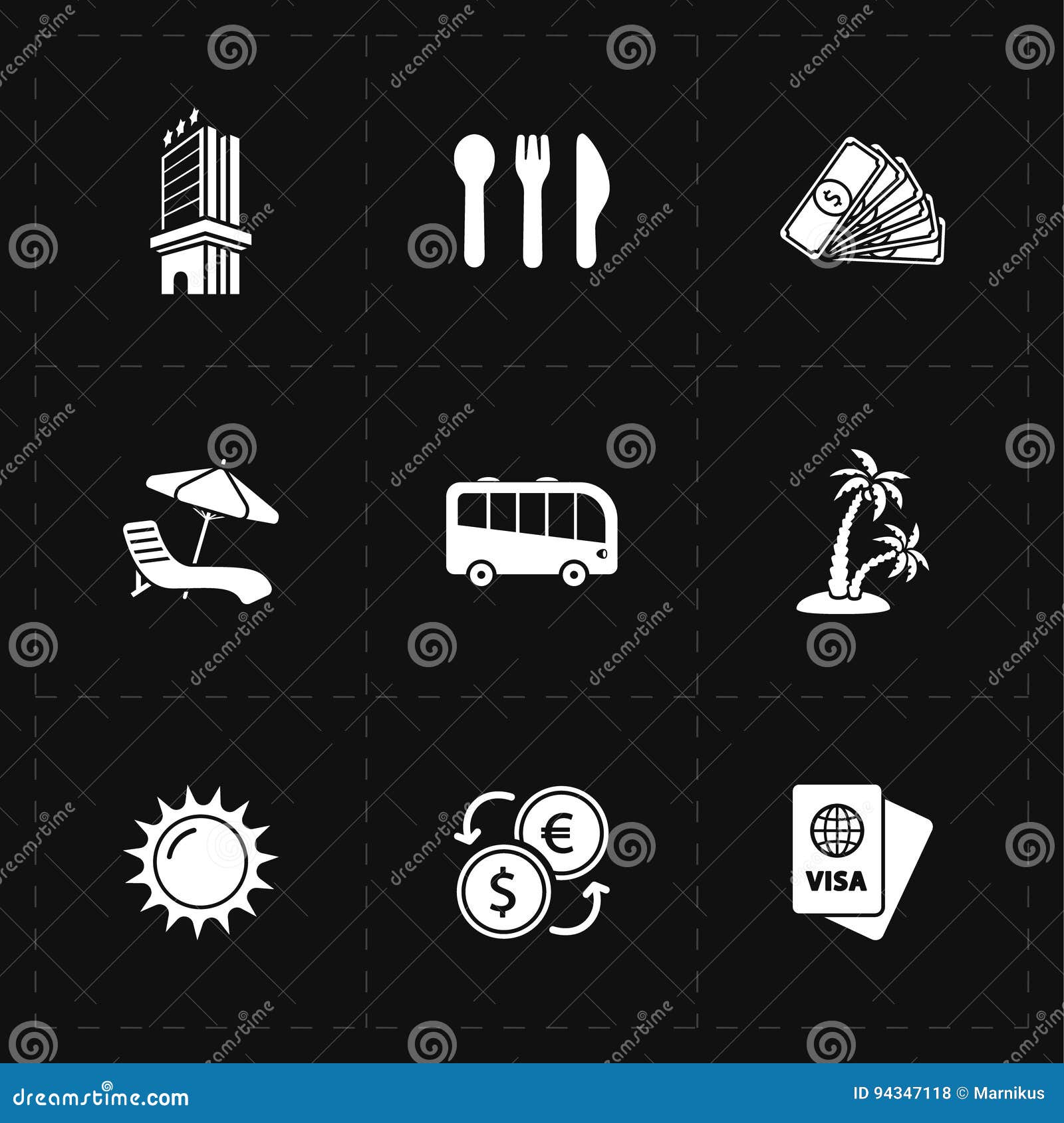 Travel company icons stock vector. Illustration of passport - 94347118