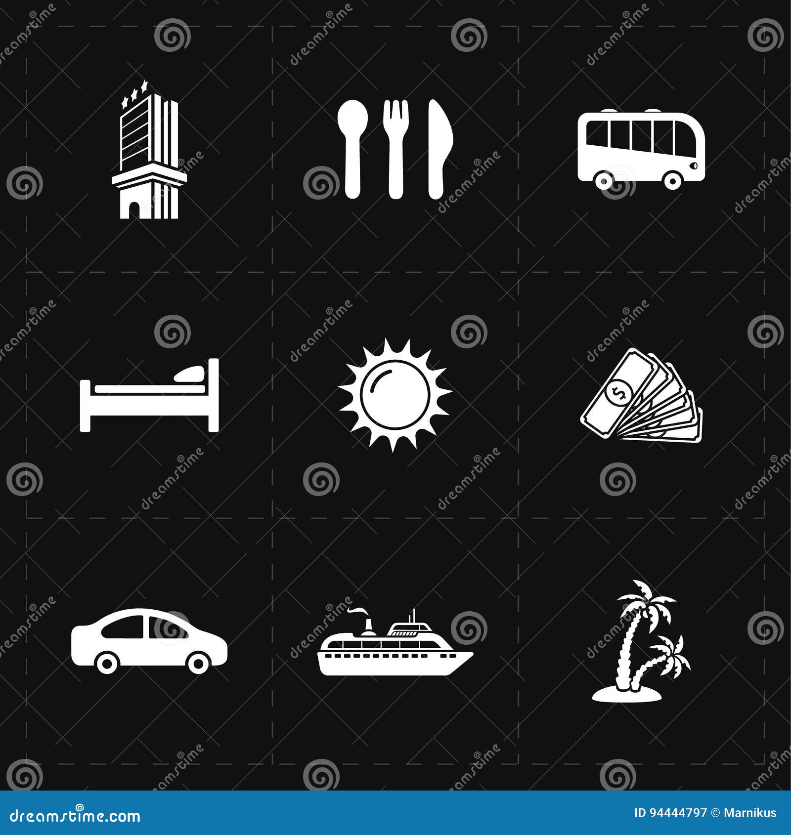 Travel company icons stock vector. Illustration of shine - 94444797