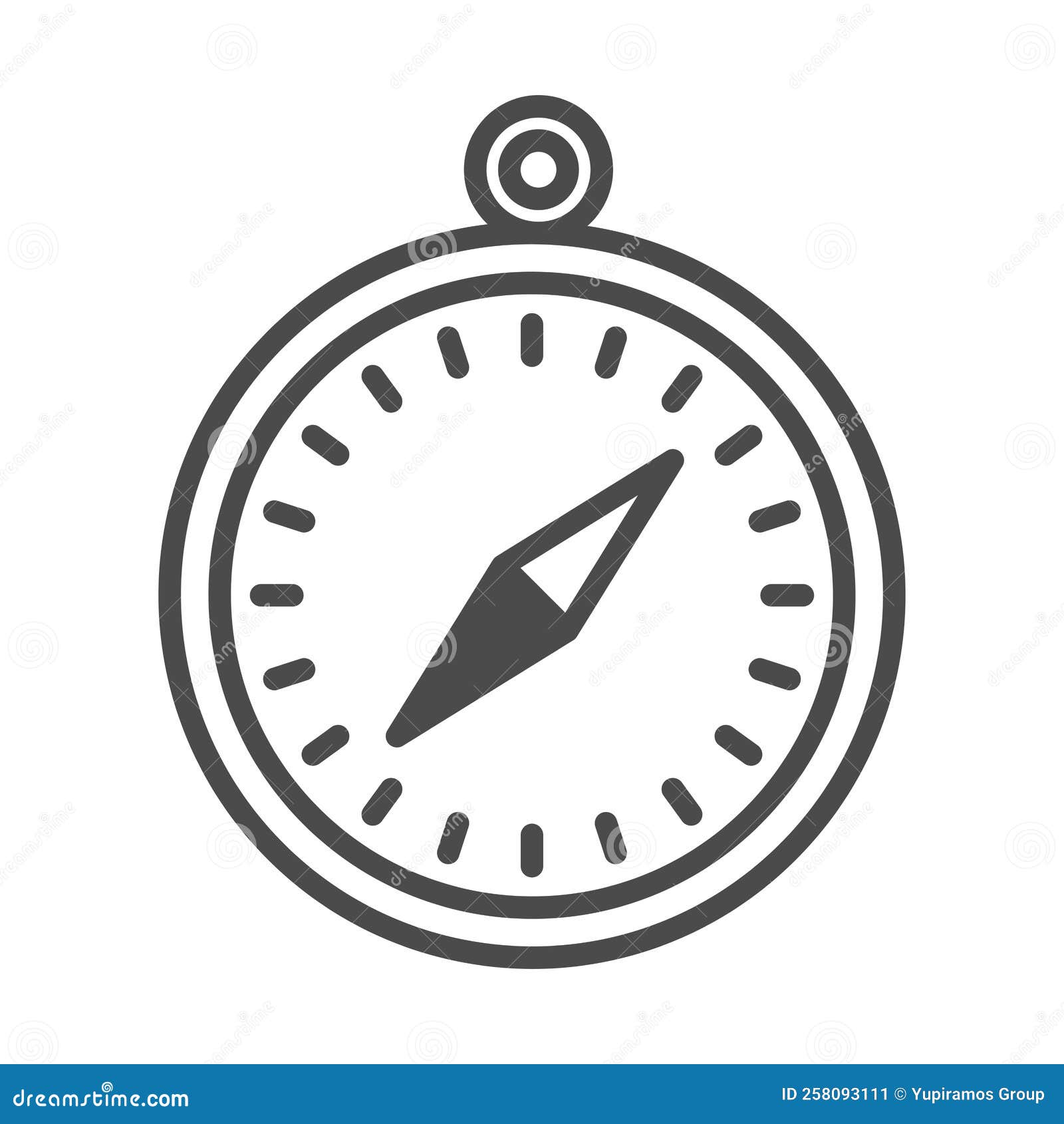 Travel compass icon stock vector. Illustration of navigation - 258093111