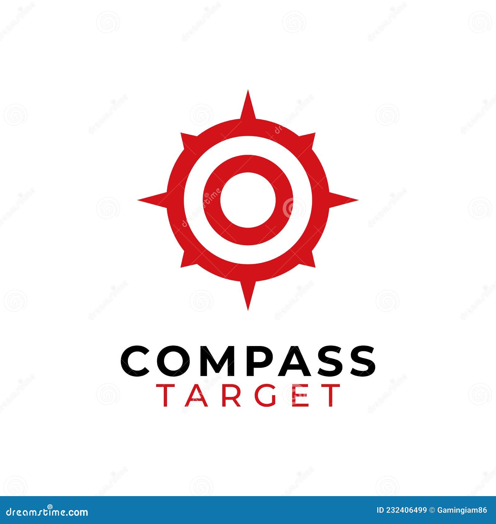 Travel Compass and Target Board Logo Design Stock Vector - Illustration ...
