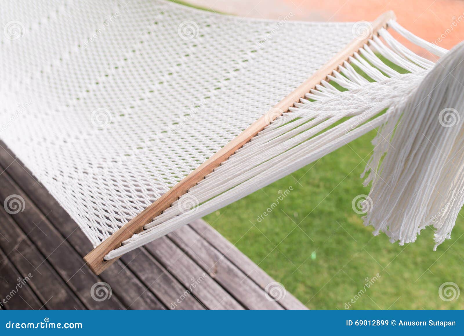 Travel Concept with Closeup of White Hammock Stock Image - Image of ...