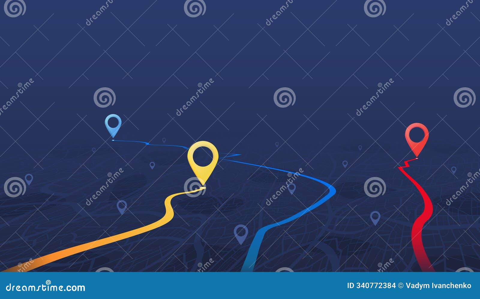 Travel Concept. Geolocation and Abstract GPS Navigation, Online ...