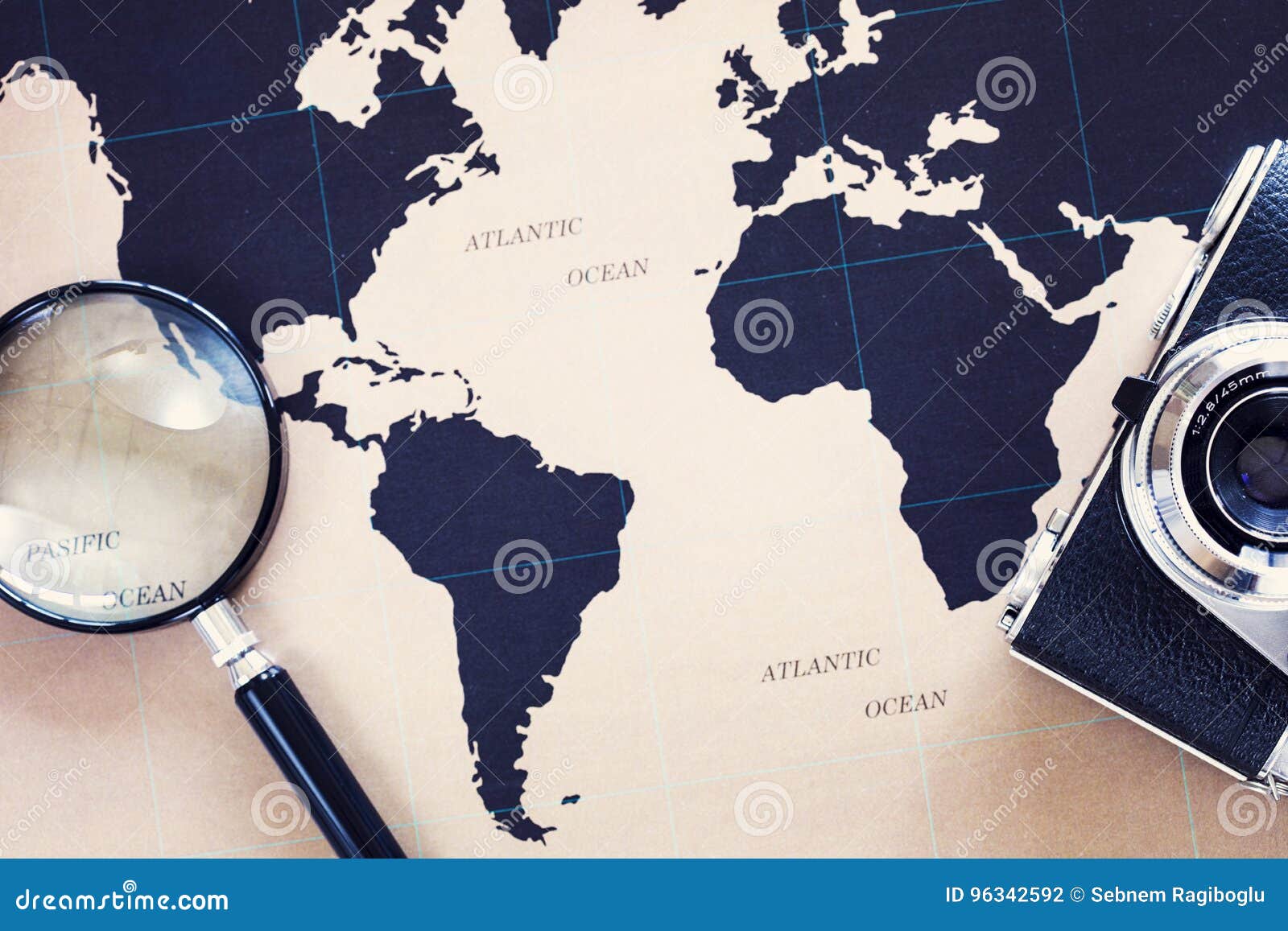 Travel concept on map stock photo. Image of summer, tour - 96342592