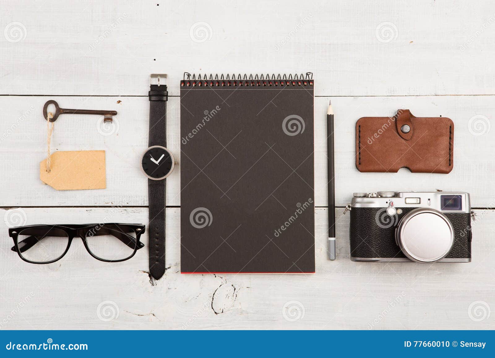 Travel Concept - Set of Cool Stuff with Camera and Other Things on ...