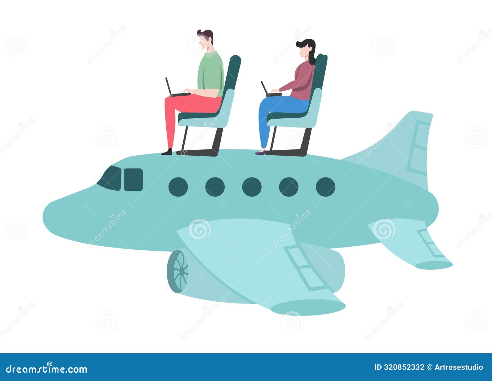 Travel Concept on Transparent Background, Flat Design Vector ...