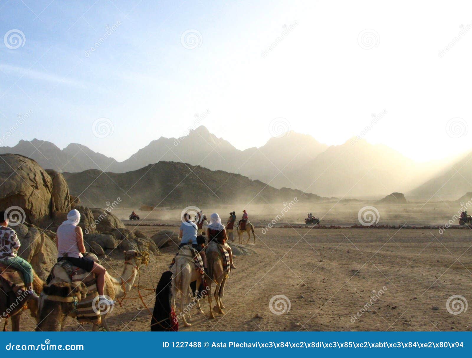Travel through desert stock photo. Image of guide, arab - 1227488