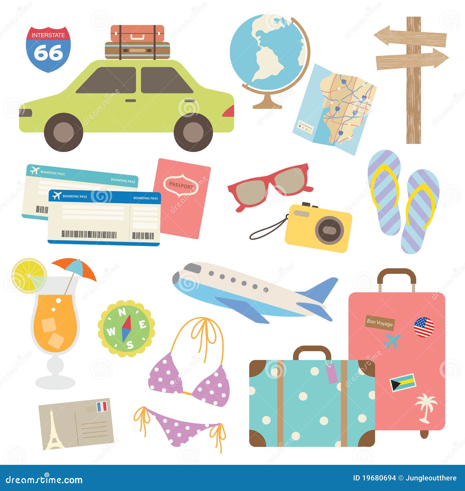 Travel Design Elements stock vector. Illustration of sign - 19680694