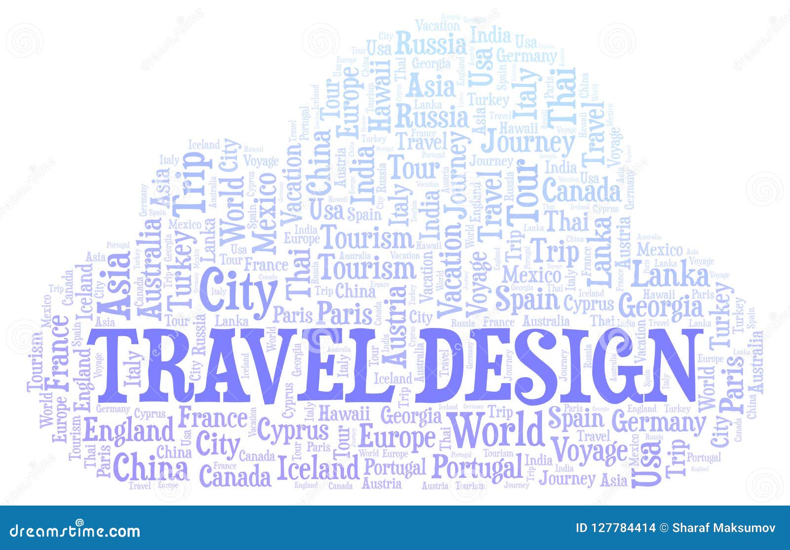 Travel Design word cloud. stock illustration. Illustration of poster ...