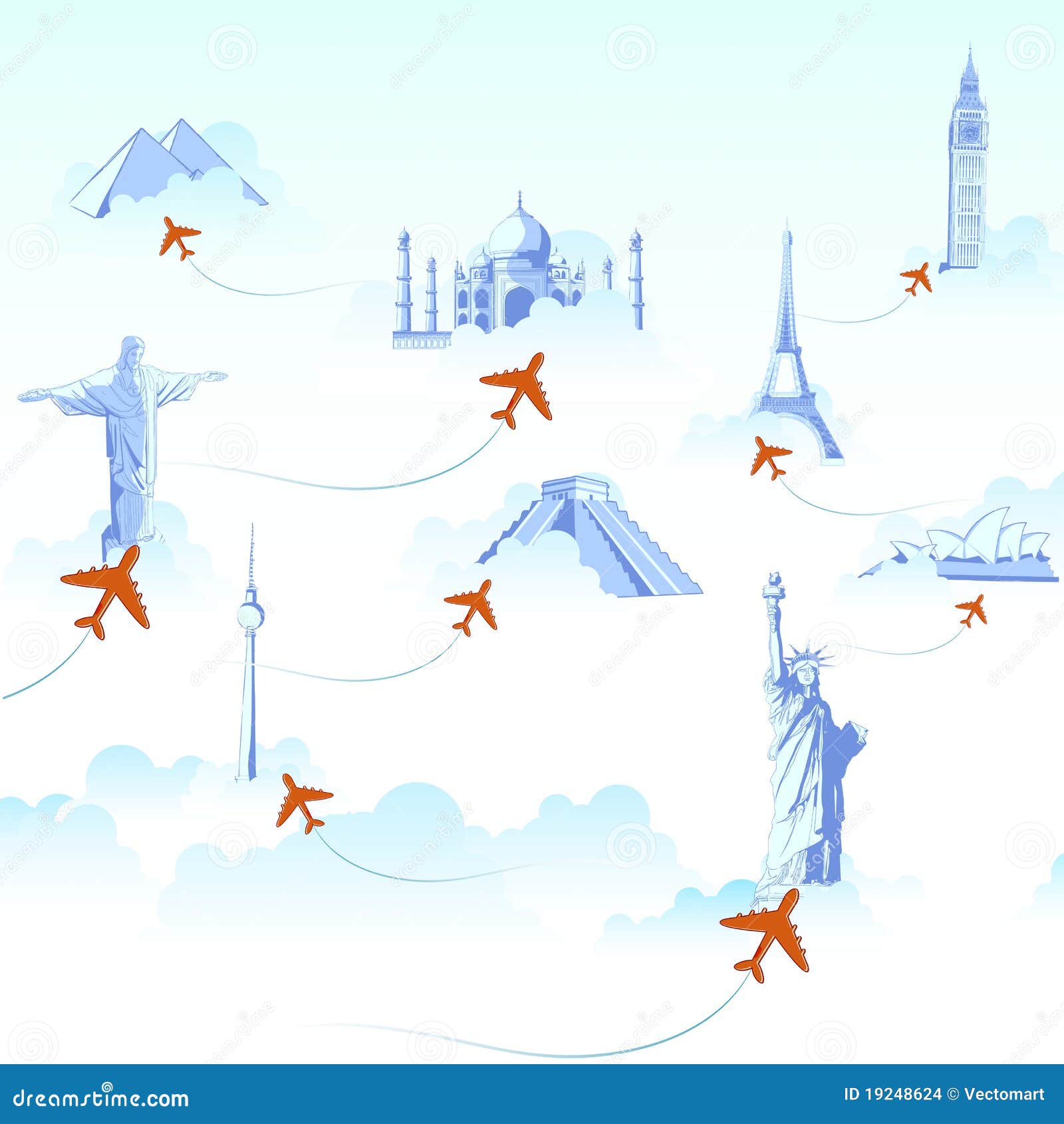 Travel Destination stock illustration. Illustration of landmark - 19248624