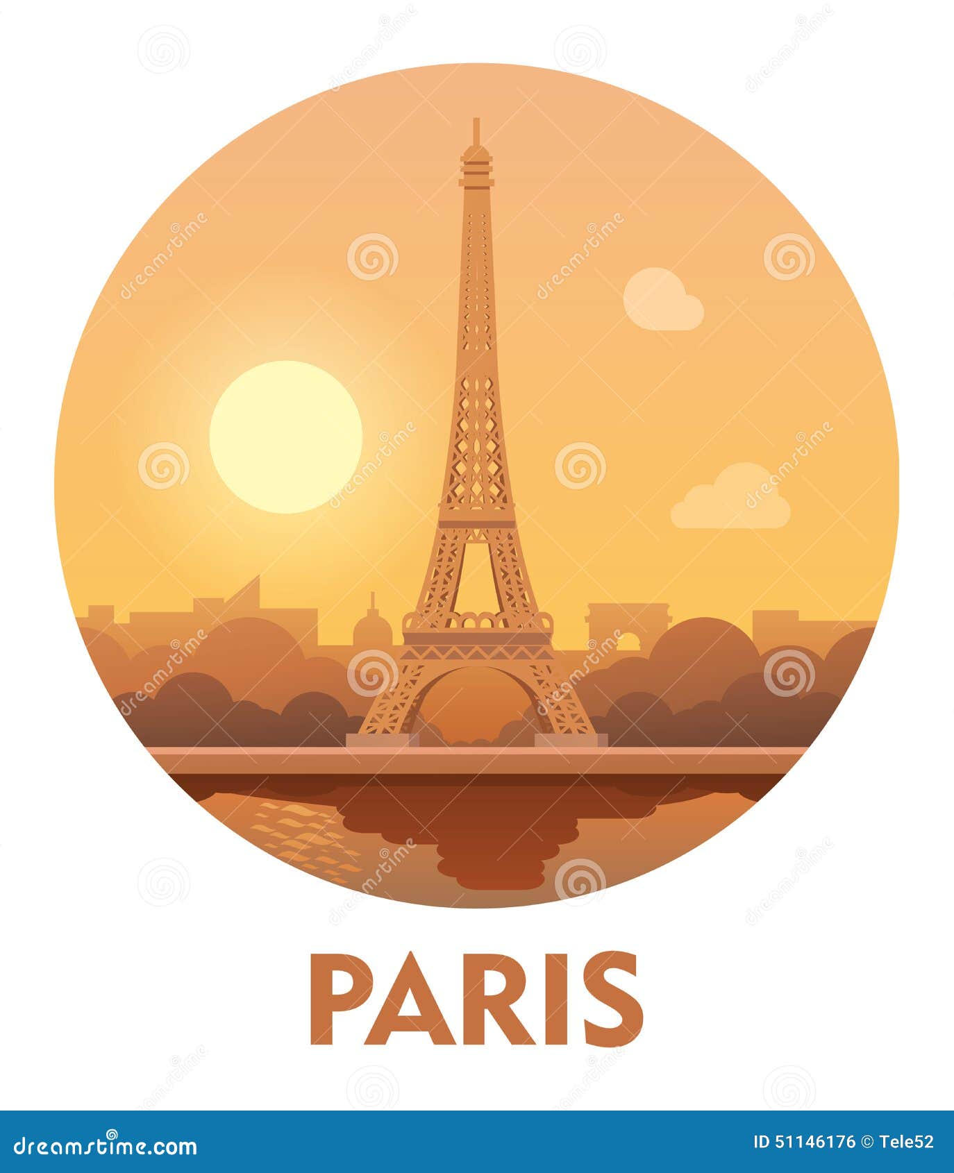 Travel Destination Paris Icon Stock Vector - Illustration of tourism ...