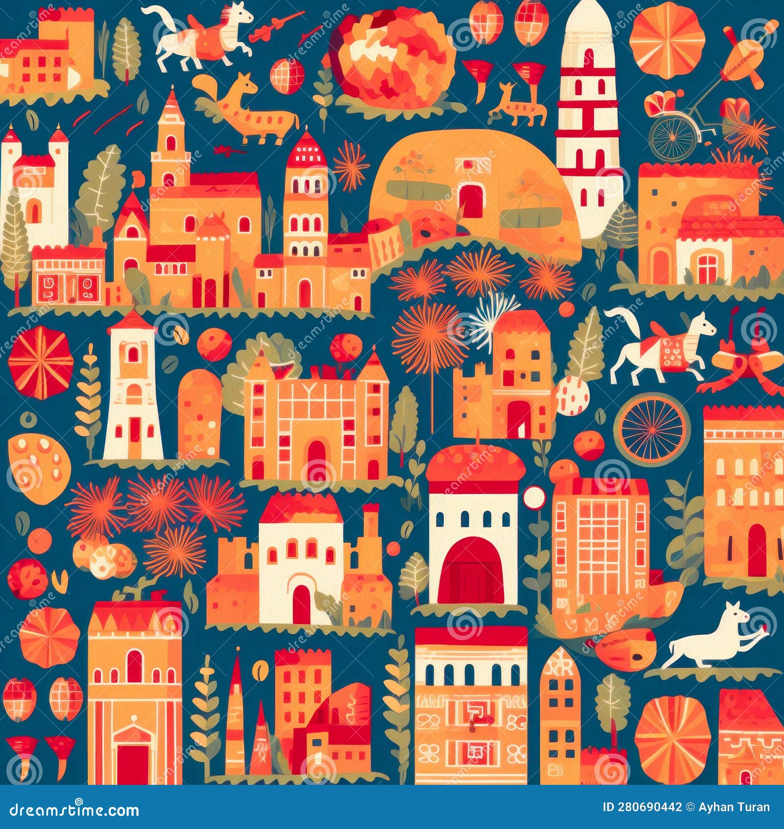 Istanbul Compass Design Map Artprint Vector Illustration ...