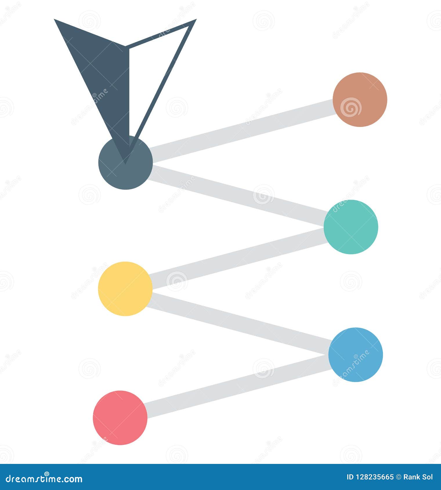 Travel Distance Color Illustration Vector Icon Stock Vector ...