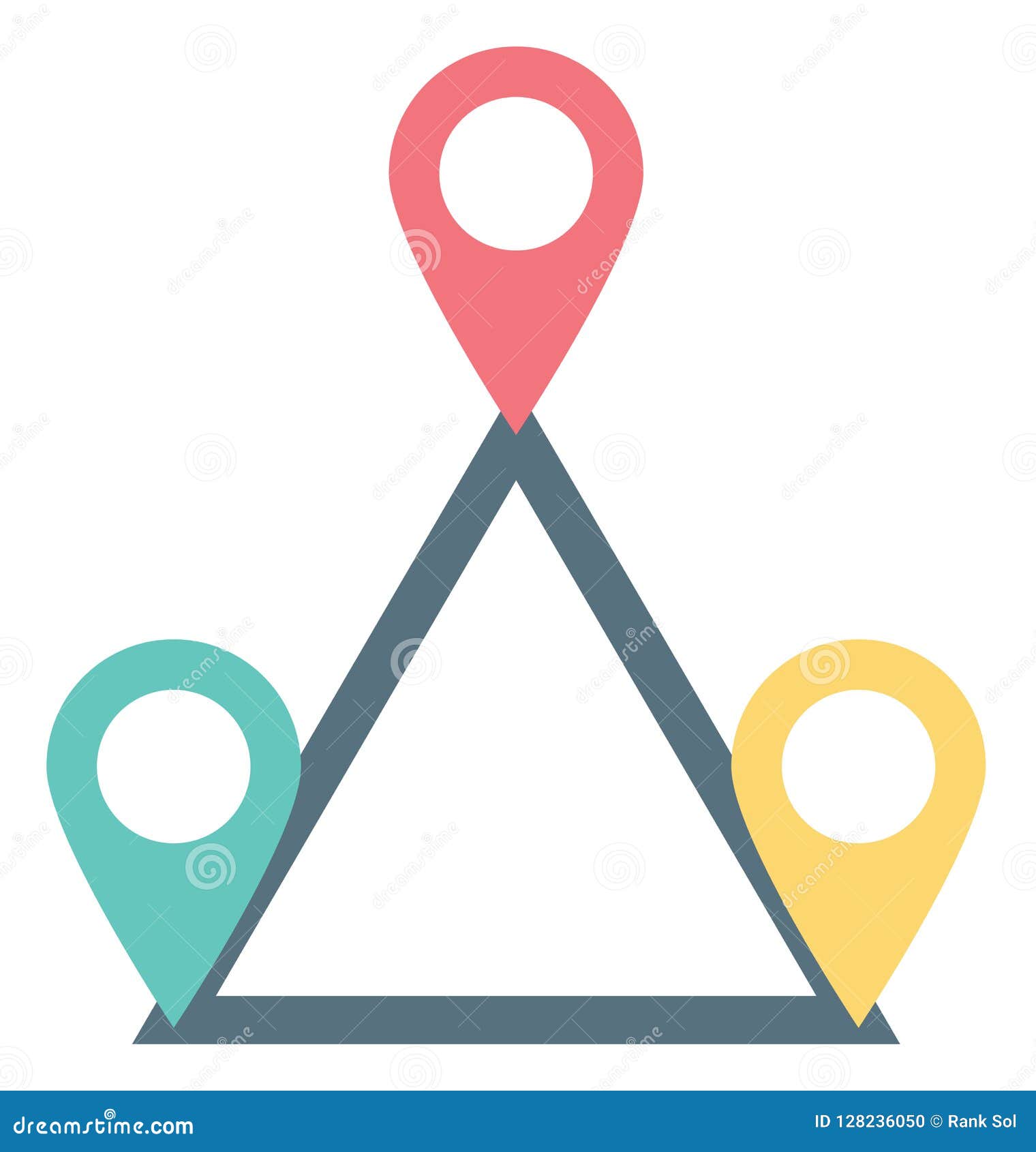 Travel Distance Color Illustration Vector Icon Stock Vector ...