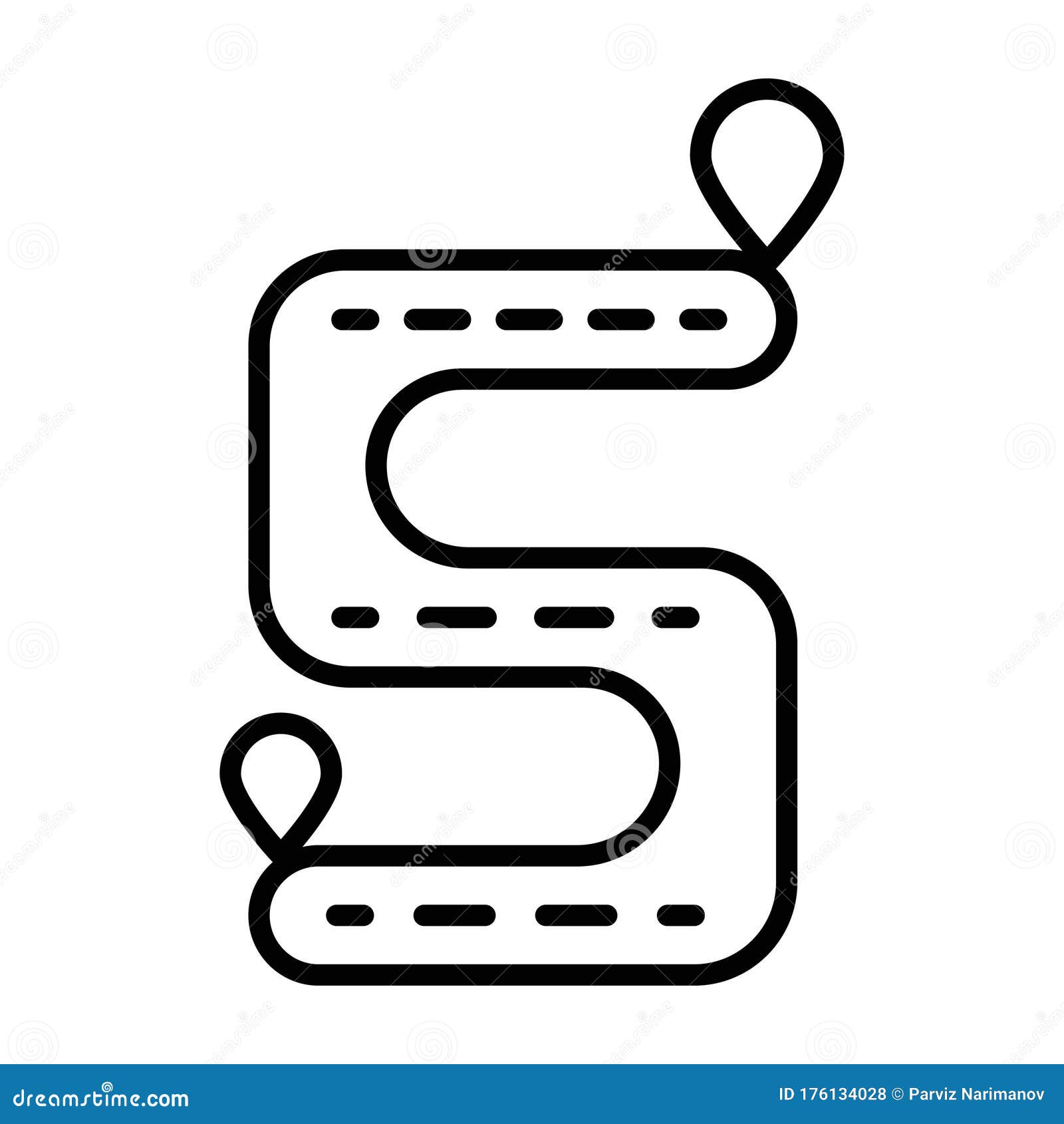 Travel Distance Navigation Icon Vector Stock Illustration ...