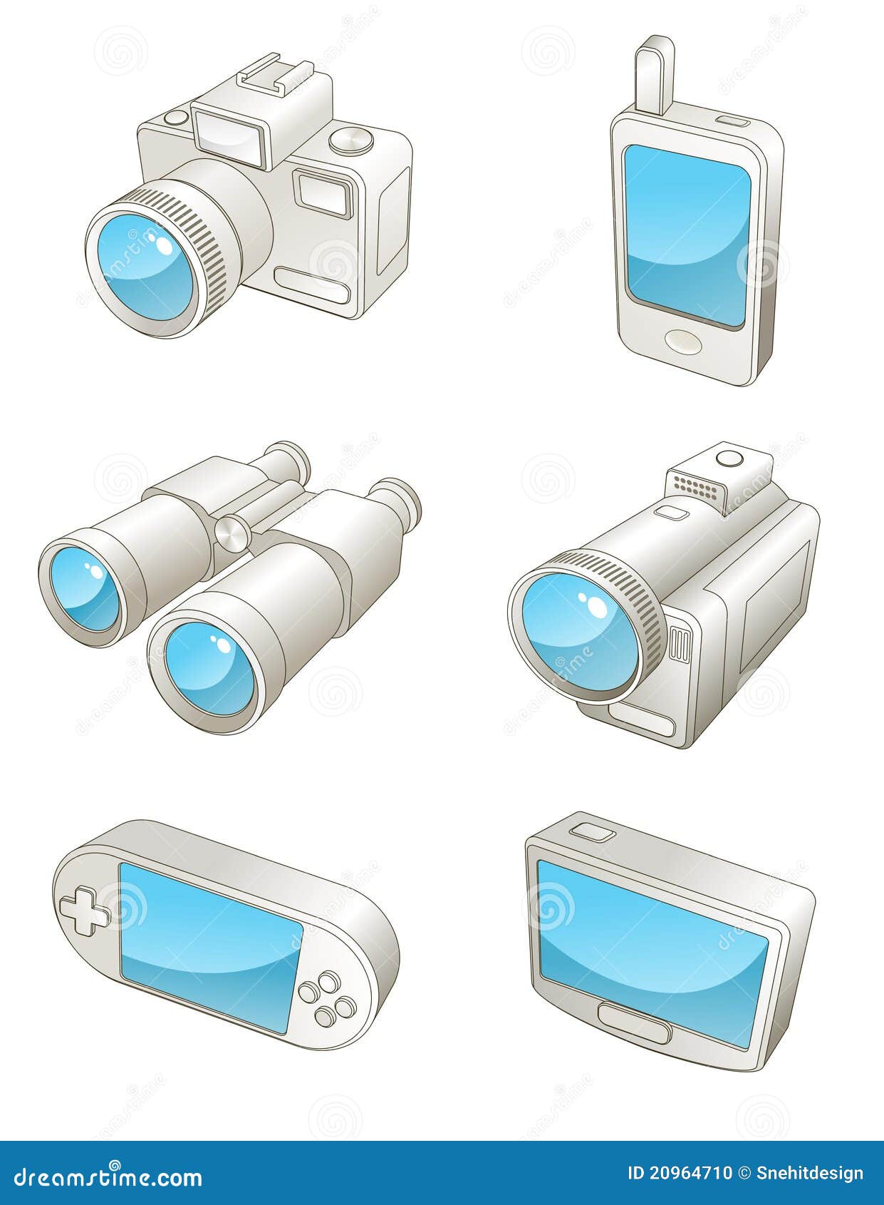 Electronic Gadgets Cartoon Vector | CartoonDealer.com #4348825