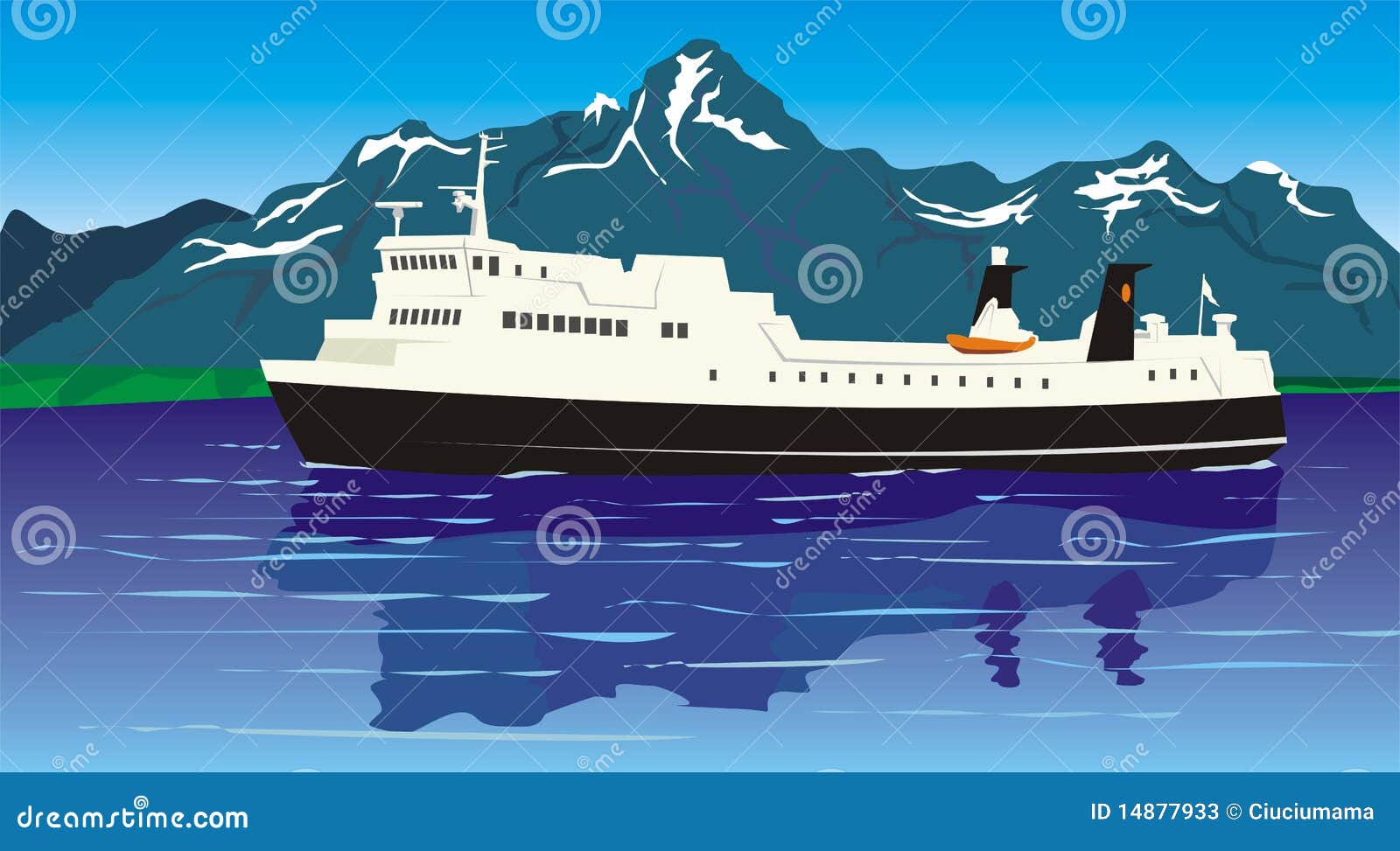 Travel - ferry boat stock vector. Illustration of transport - 14877933