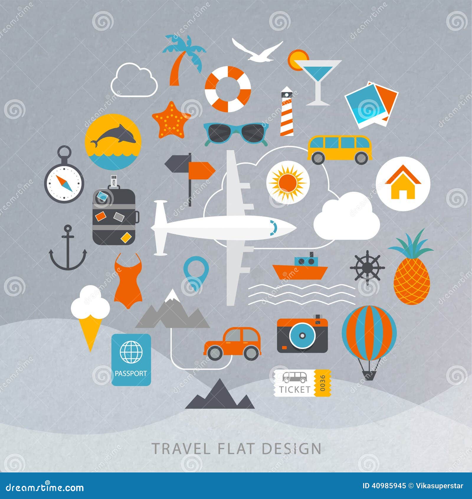 Travel Flat Infographic Set Vector Illustration | CartoonDealer.com ...