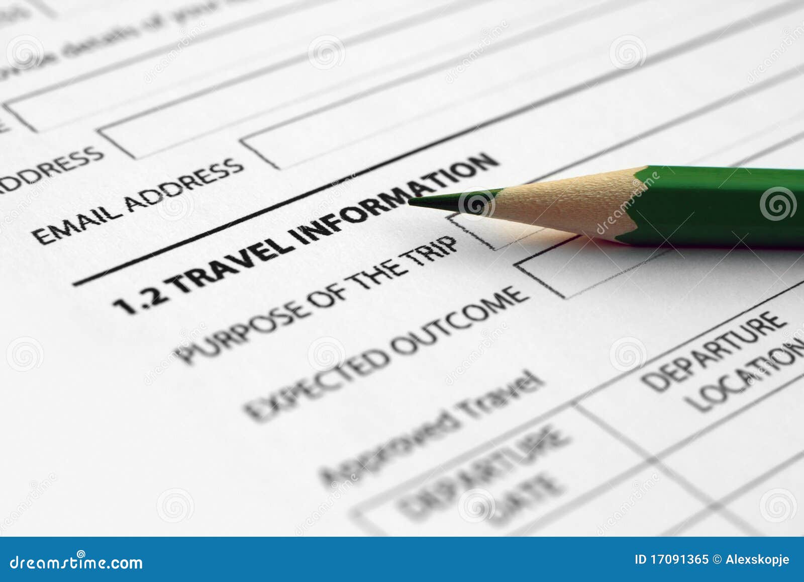 Travel form stock image. Image of travel, protection - 17091365