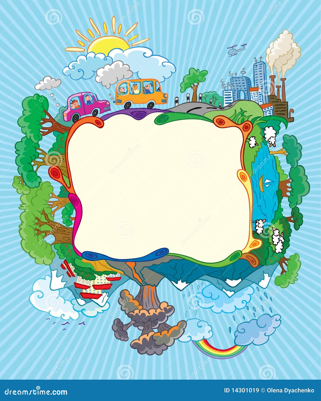 Travel frame stock vector. Illustration of cartoon, painting - 14301019