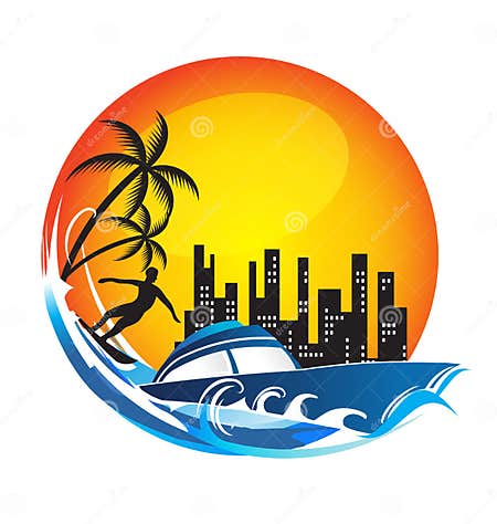 Travel fun logo stock vector. Illustration of orange - 25105194