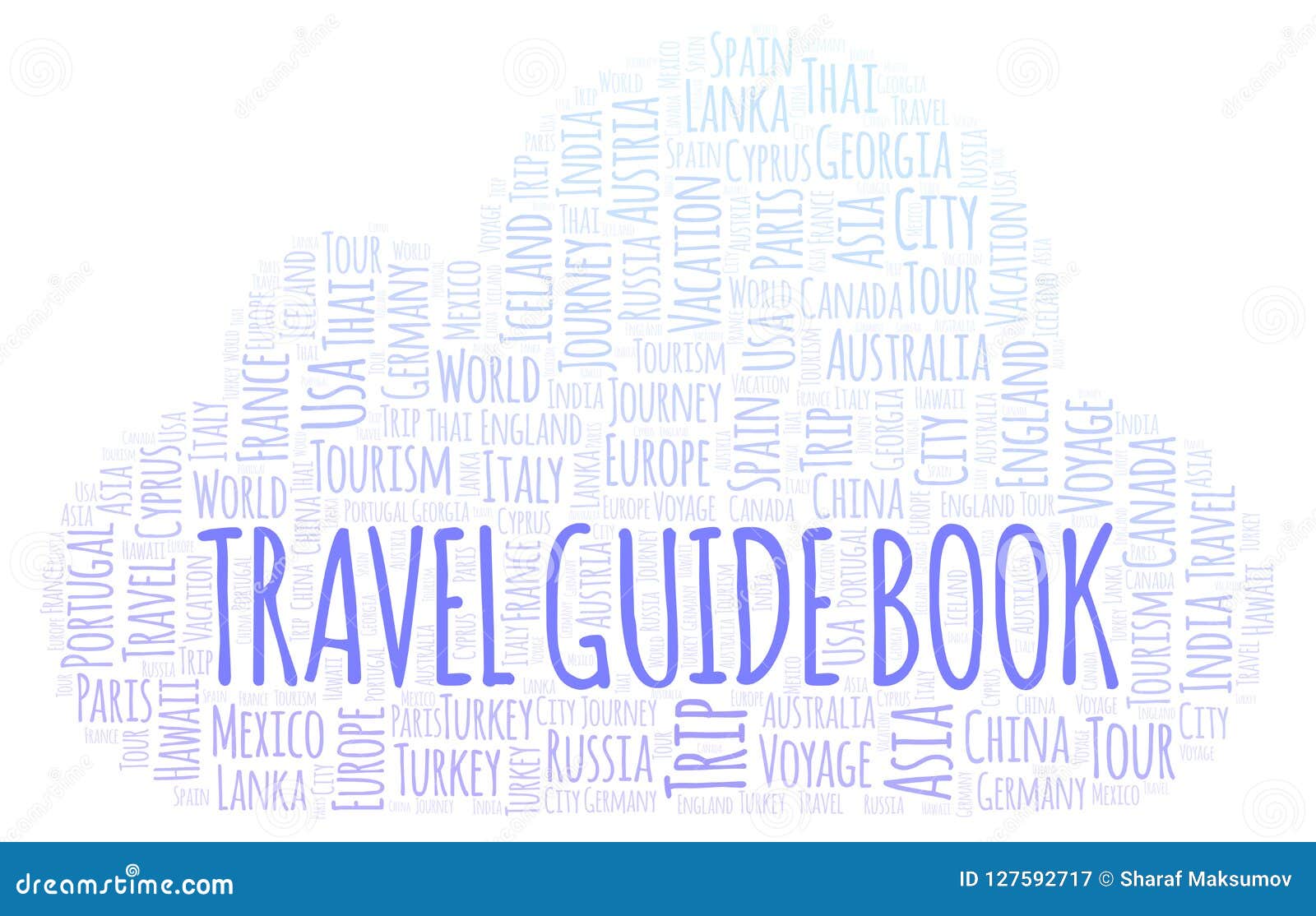Travel Guide Book Word Cloud. Stock Illustration - Illustration of ...