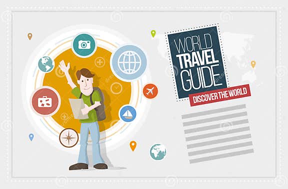 Travel Guide Design stock vector. Illustration of copy - 65925663