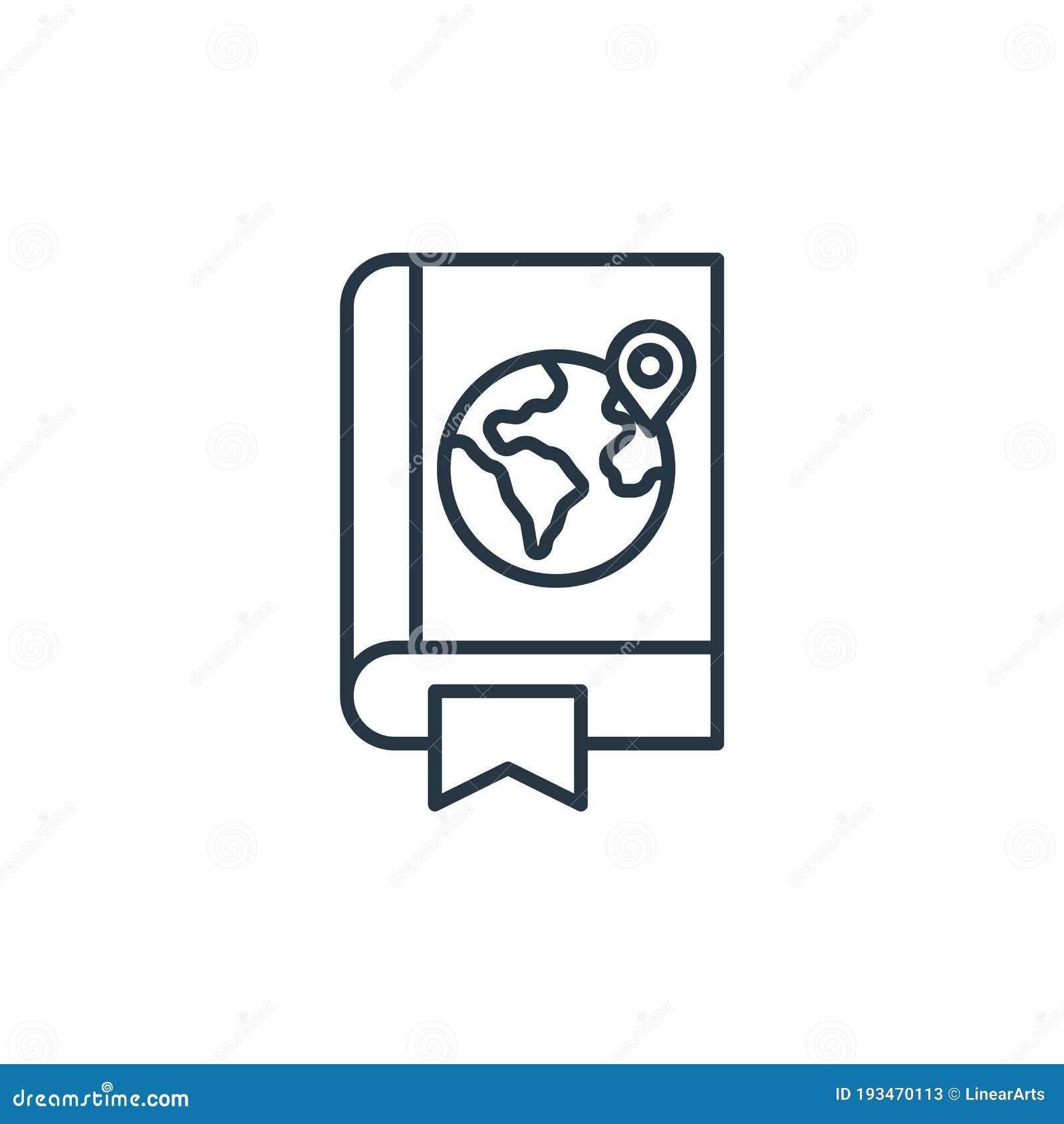Travel Guide Icon Vector from Travel Concept. Thin Line Illustration of ...