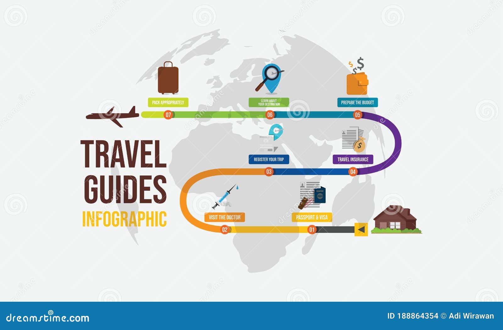 Travel Guides Infographic Vector Information Design Template Stock ...