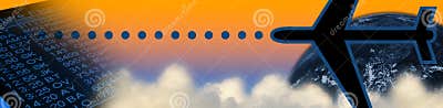 Travel header: orange stock illustration. Illustration of airplane ...