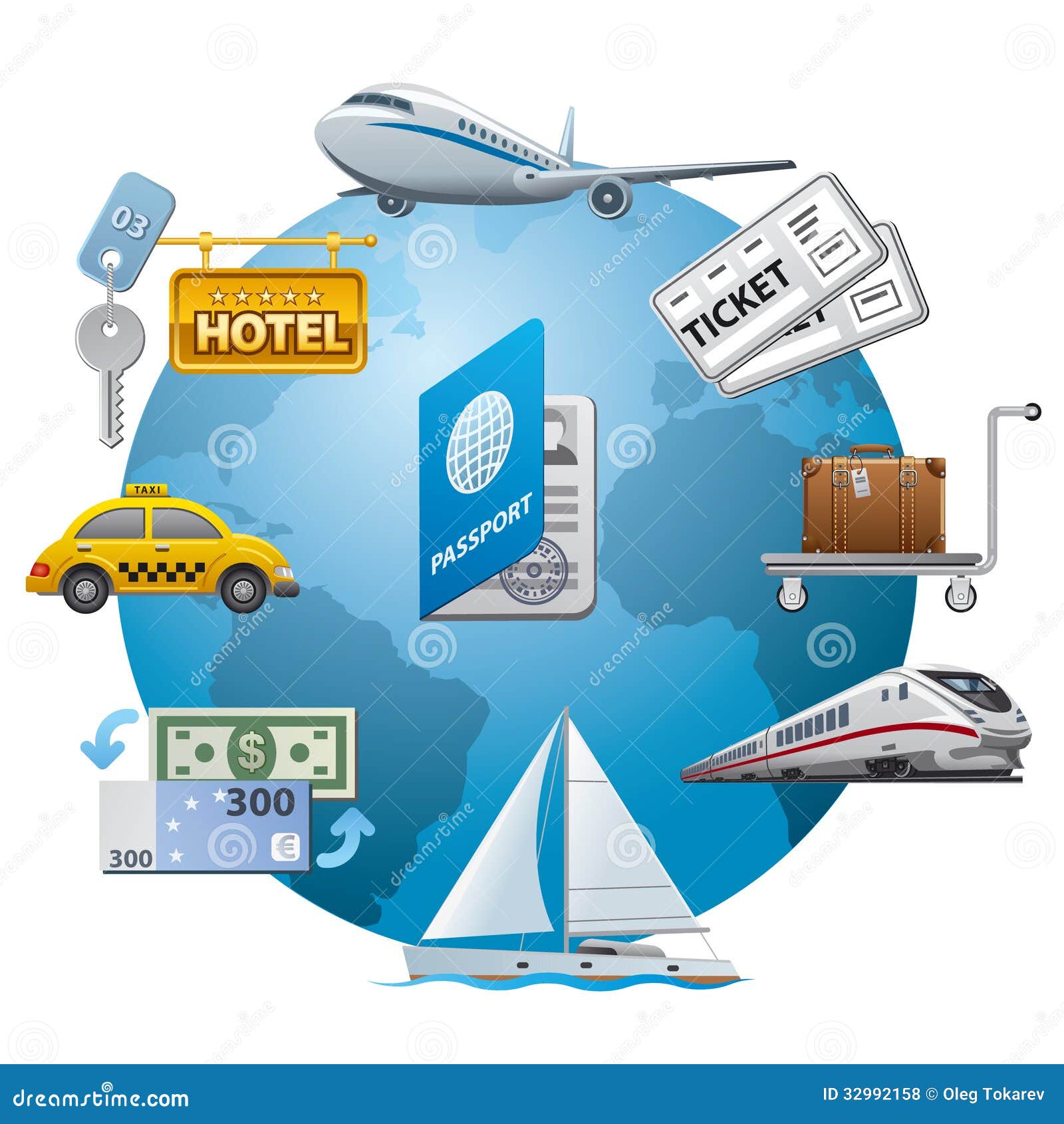 Travel icon concept stock illustration. Illustration of airplain - 32992158