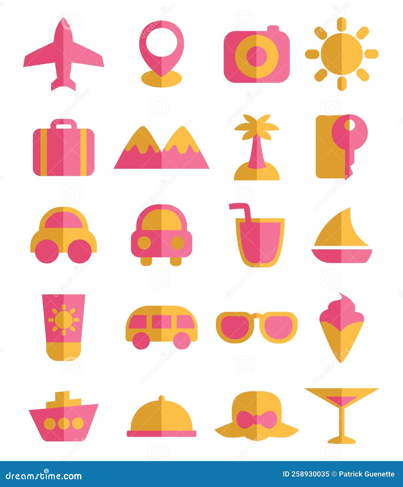 Travel icon pack, icon stock vector. Illustration of pack - 258930035