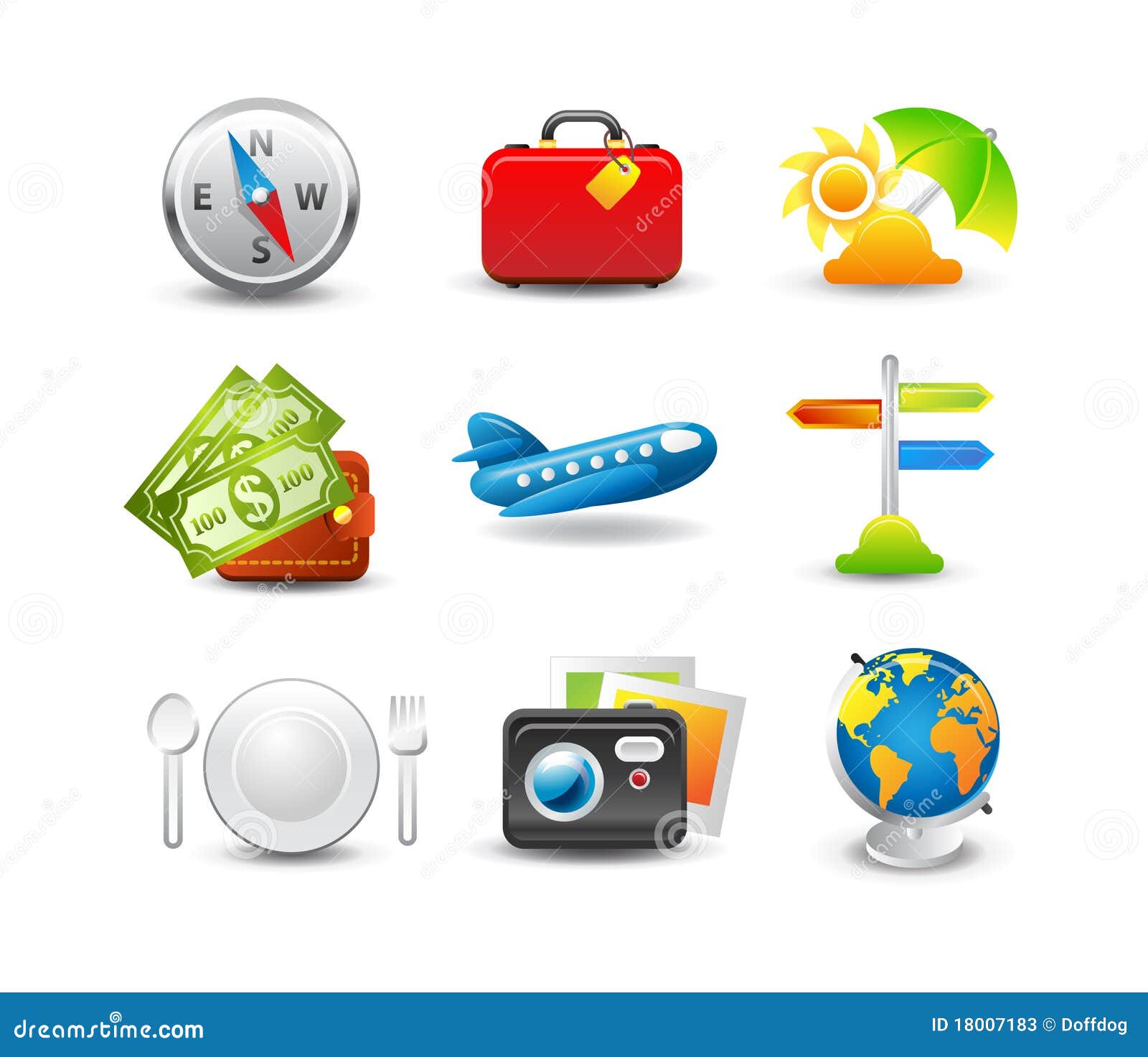 Travel icon set stock vector. Illustration of lens, discovery - 18007183