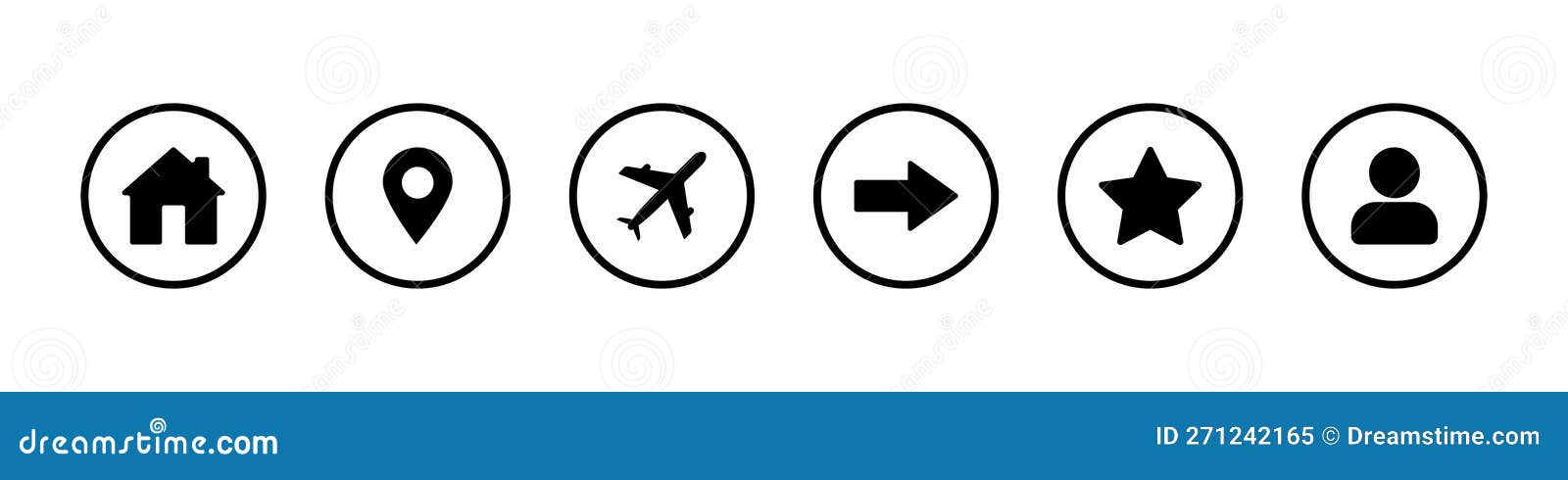 Travel Icon Set Simple Design Stock Illustration - Illustration of ...