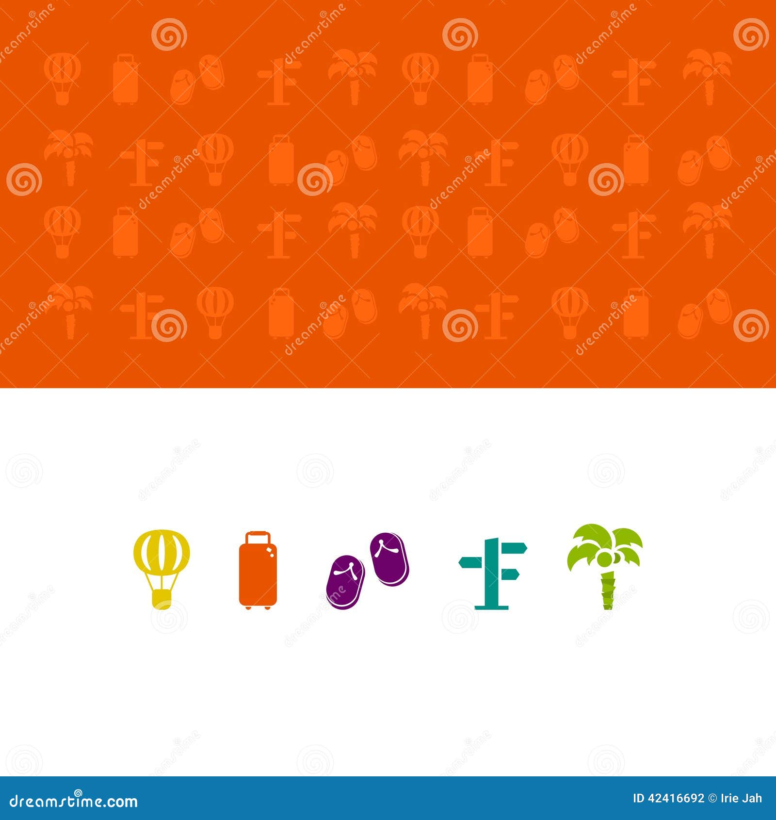 Travel icons and pattern stock illustration. Illustration of ...