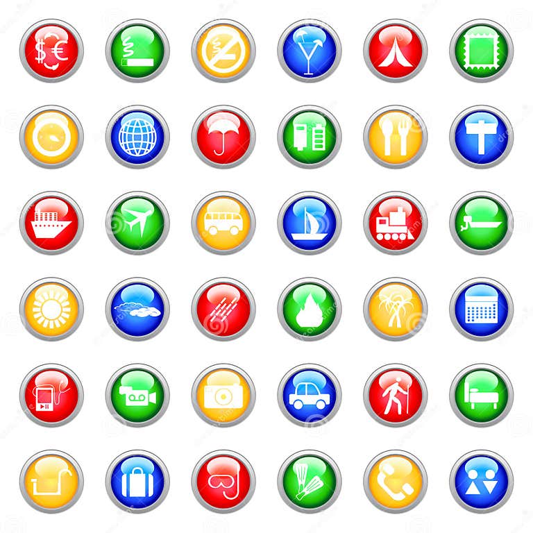 Travel icons set stock vector. Illustration of communications - 8663981