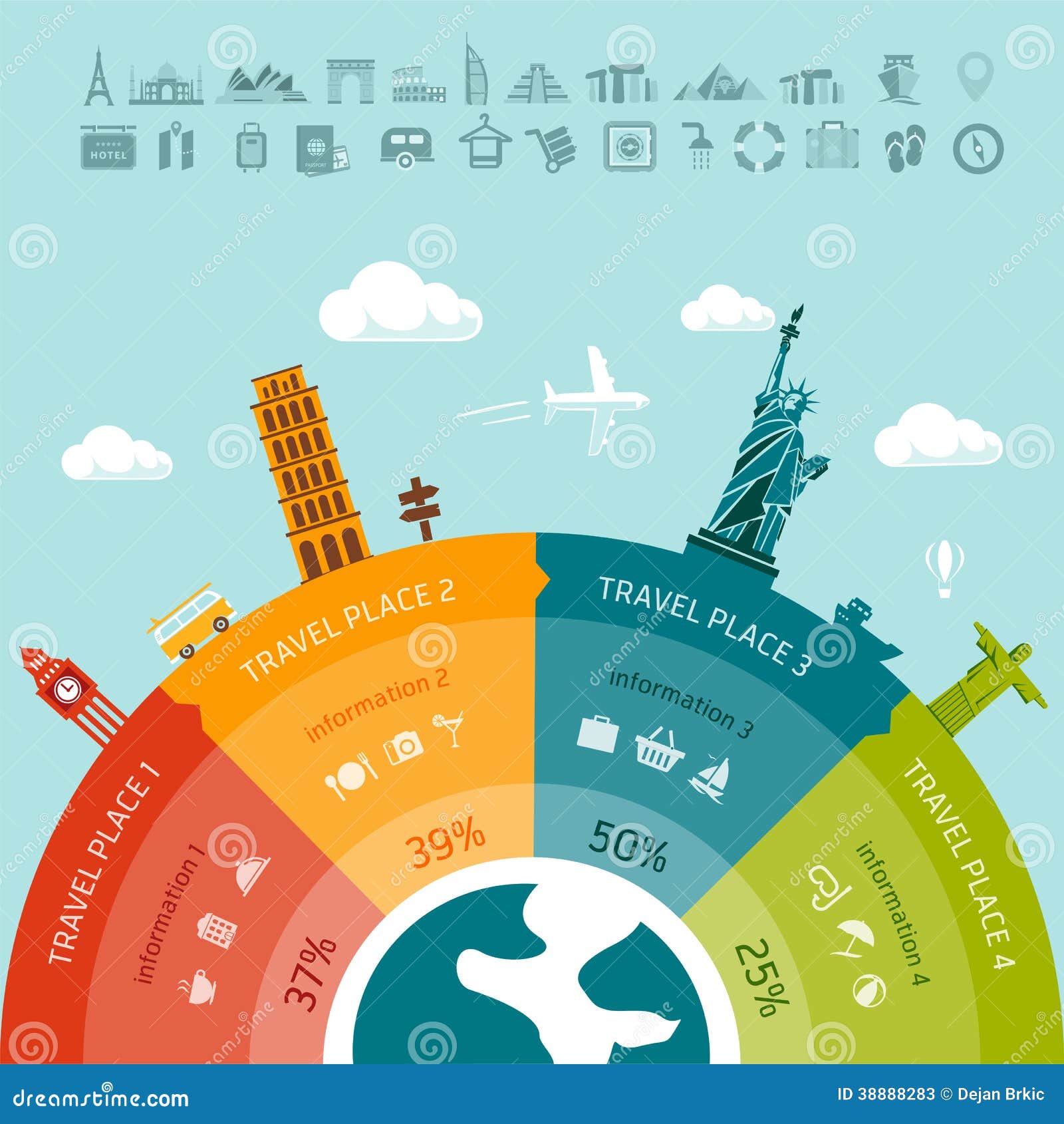Travel info-graphics stock vector. Illustration of geography - 38888283