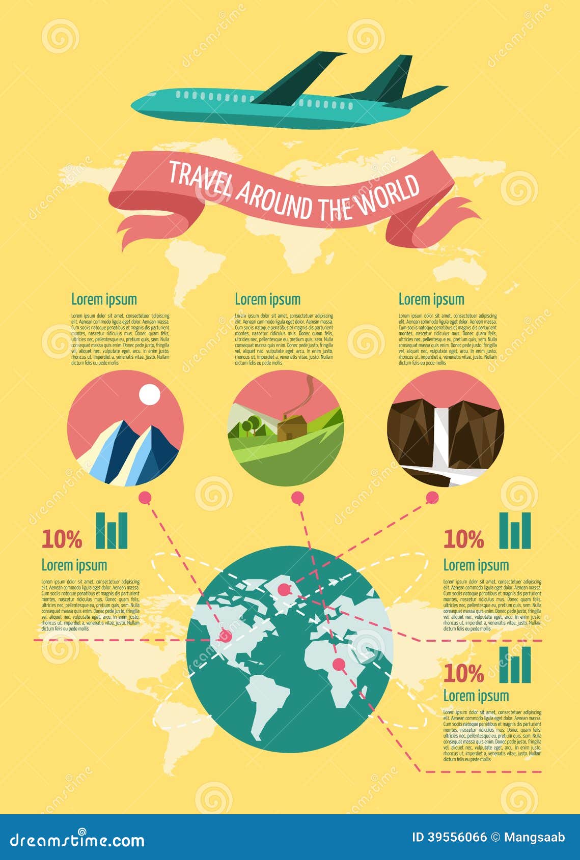 Travel Infographic set. stock vector. Illustration of business - 39556066