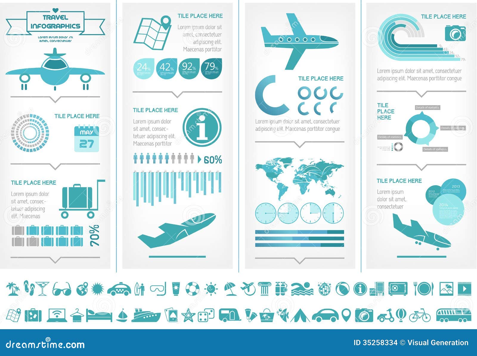 Travel Infographic Template. Stock Vector - Illustration of graph ...
