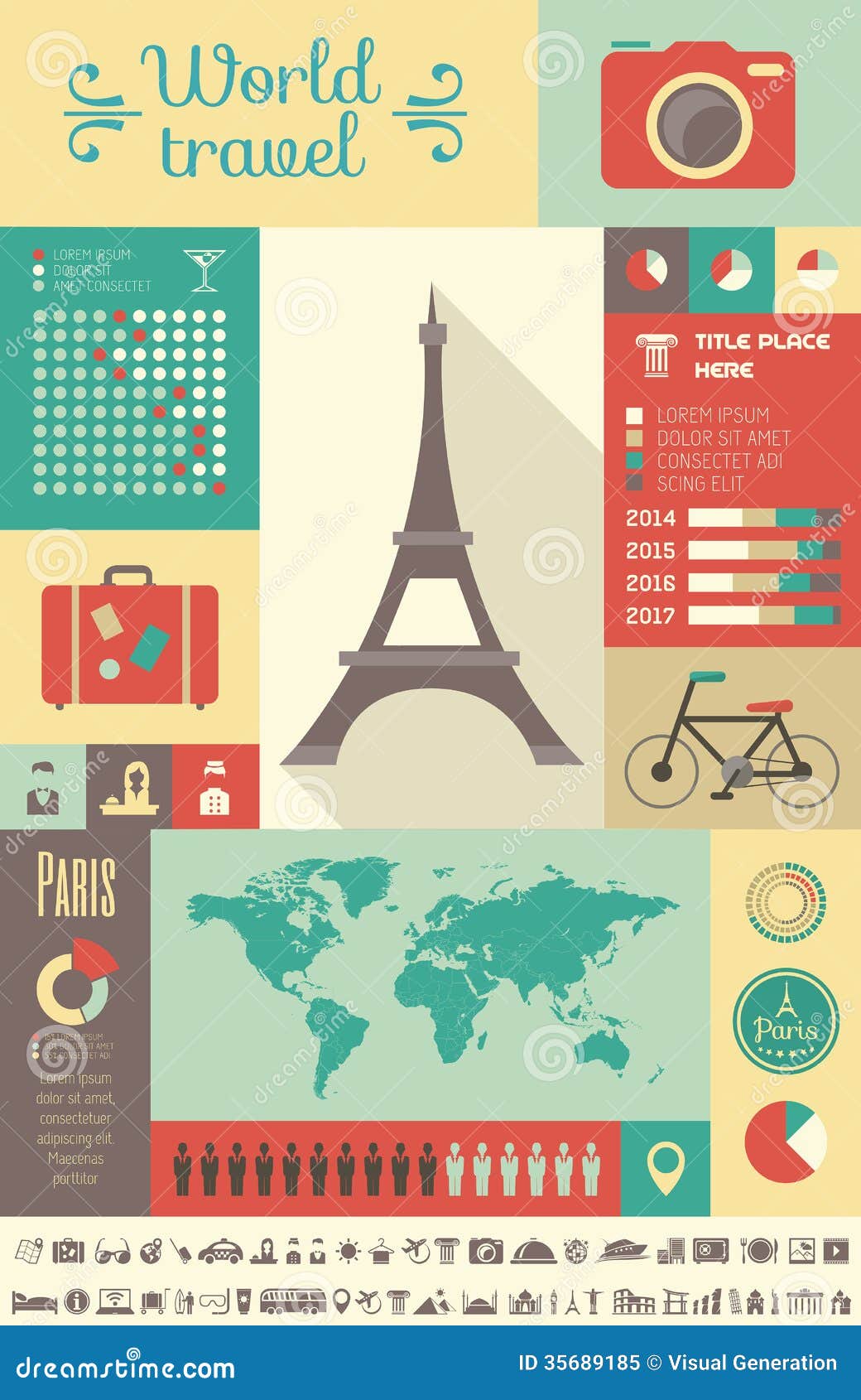 Travel Infographic Template. Stock Vector - Illustration of people ...