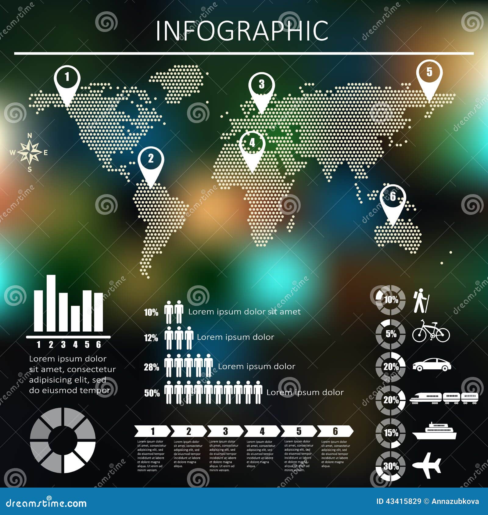 Travel infographic stock vector. Illustration of element - 43415829