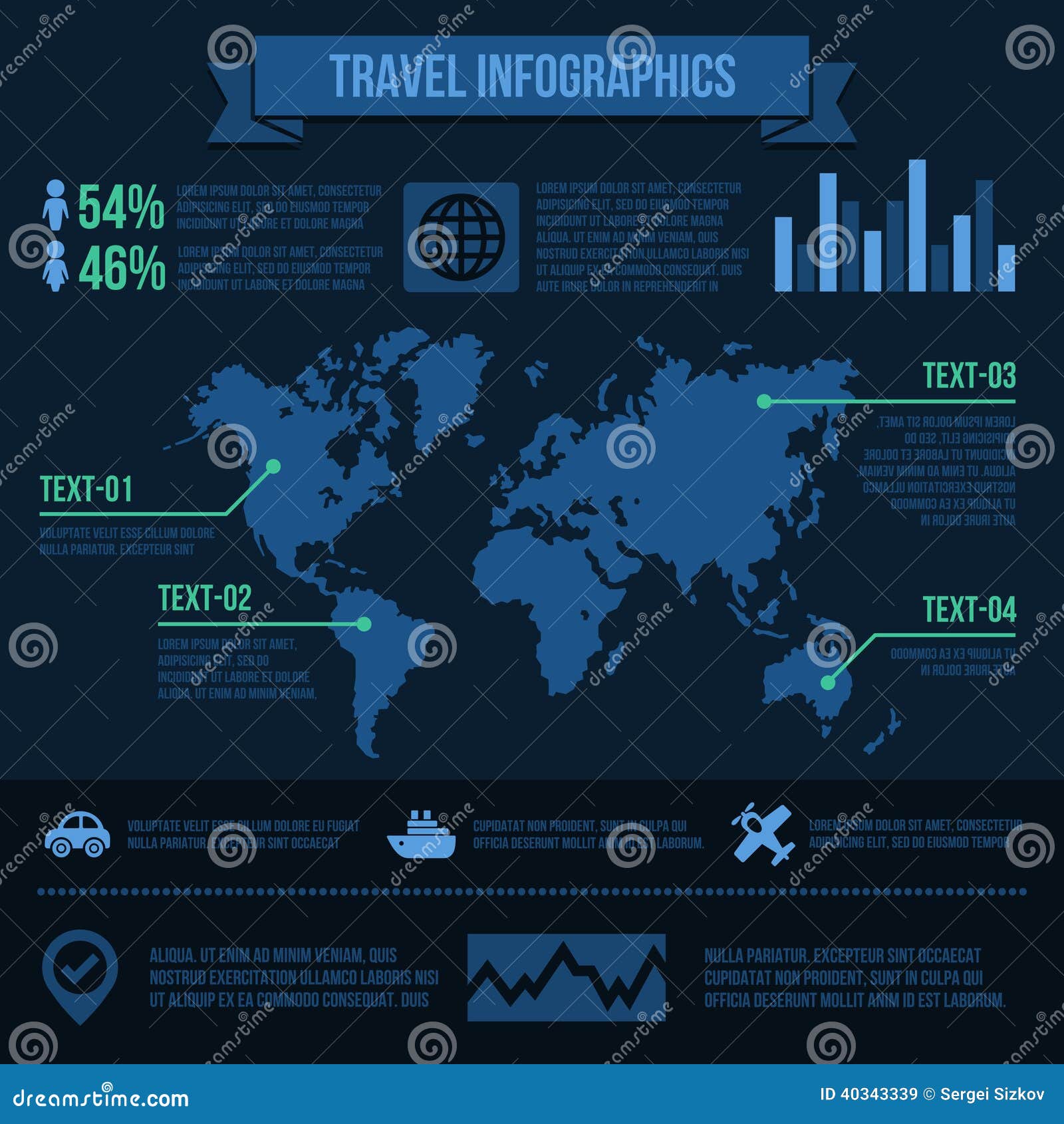 Travel Infographics stock vector. Illustration of globe - 40343339