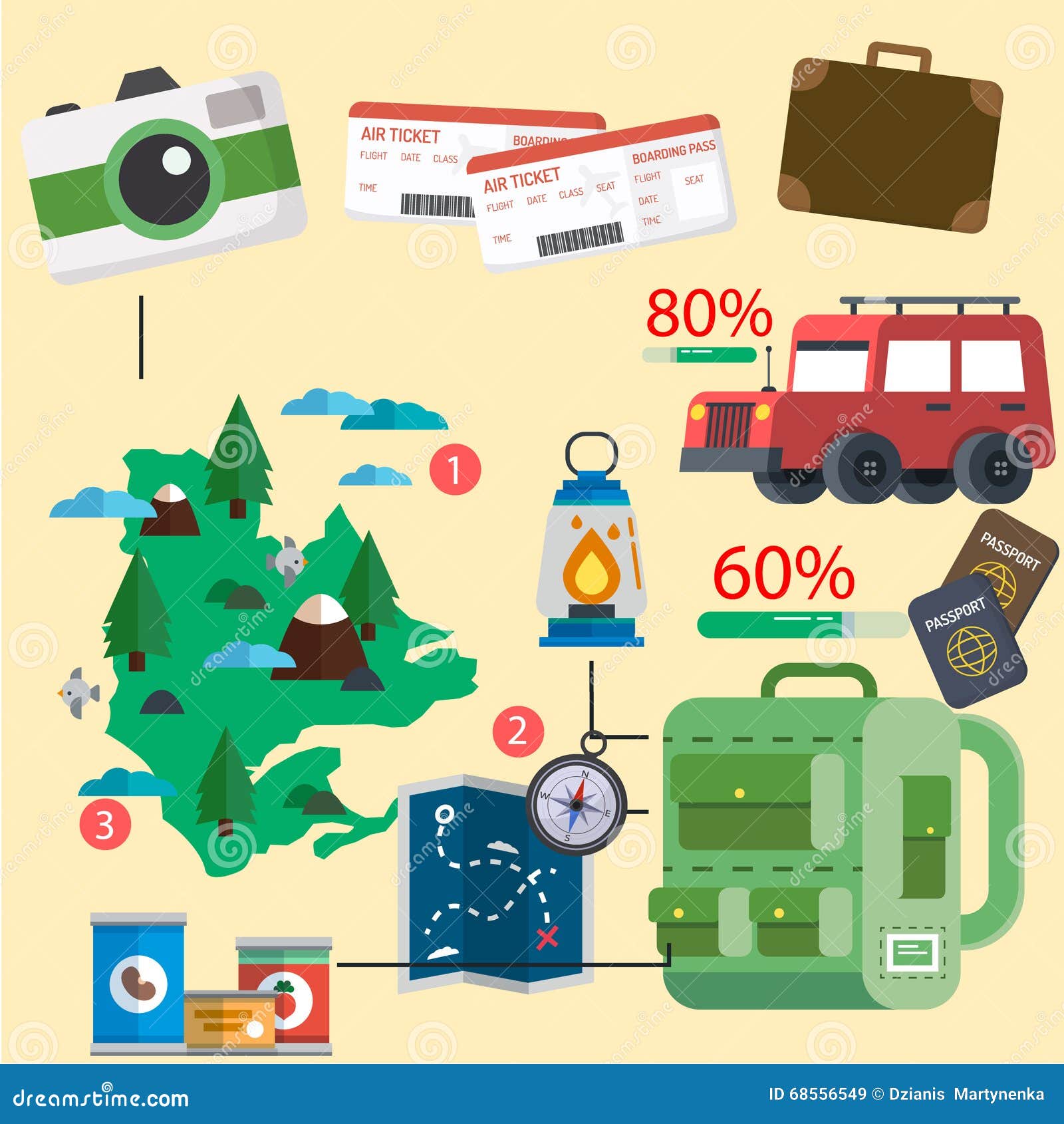 Travel Information Graphics Stock Vector - Illustration of bicycle ...