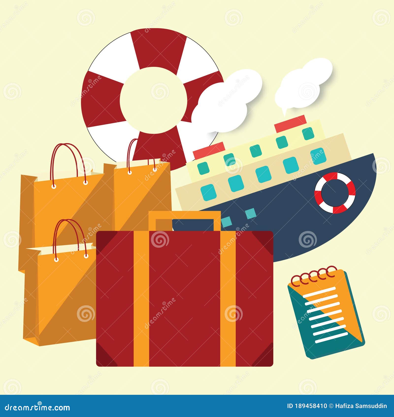 Travel Items. Vector Illustration Decorative Design Stock Vector ...