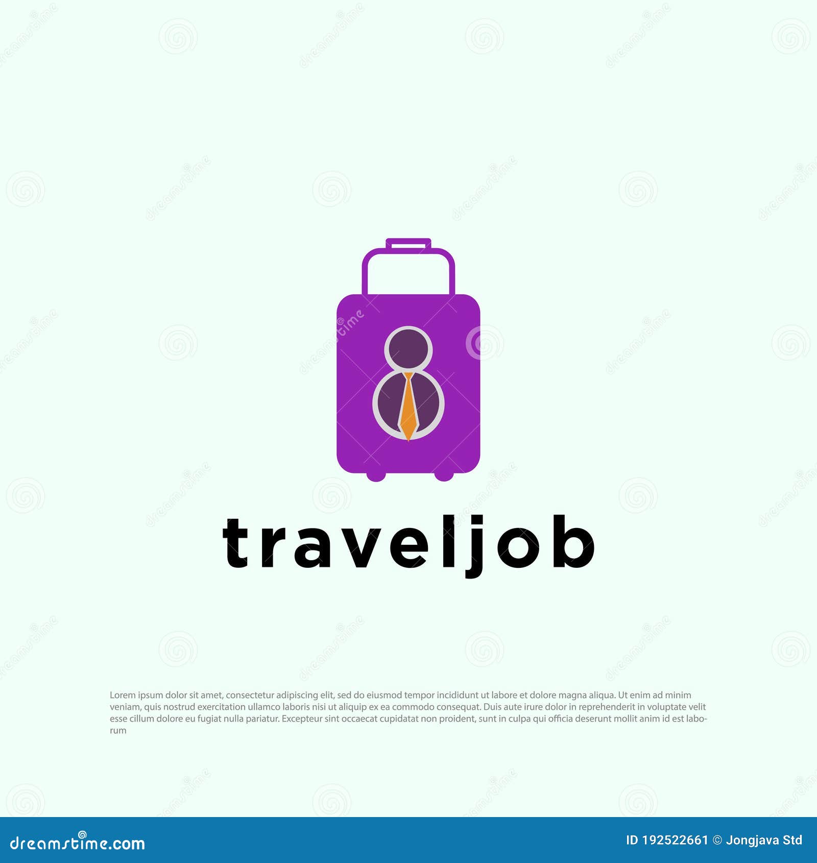 TRAVEL JOB LOGO TEMPLATE ICON Stock Vector - Illustration of design ...