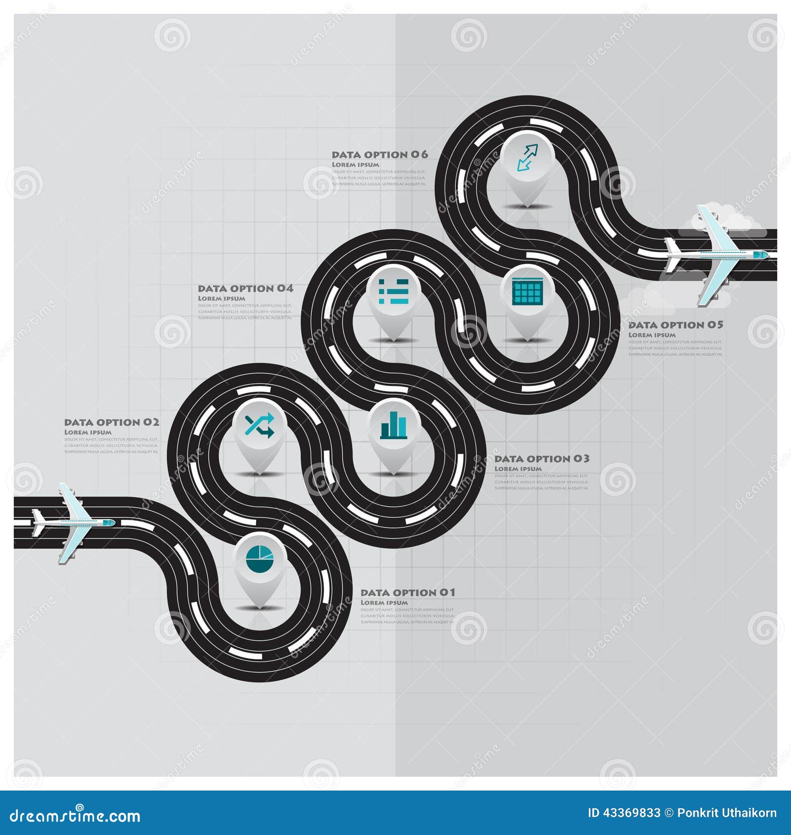 Travel and Journey Runway Business Infographic Stock Vector ...